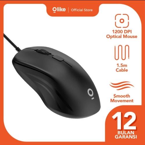 Jual Mouse OLIKE M1 Ergonomic Design 1200 DPI Optical Sensor 3 Million ...