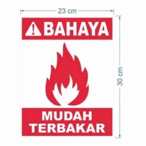 Jual STIKER VINYL BAHAYA MUDAH TERBAKAR 23X30CM SIGN RAMBU K3 - Jakarta ...