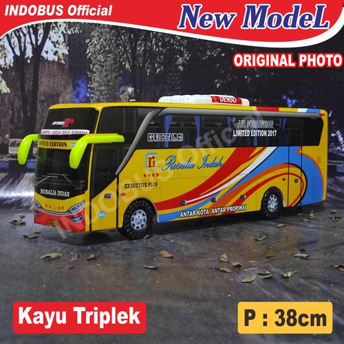 Jual INDOBUS Miniatur Bus Bis Rosalia Kuning shd Lampu - TANPA LAMPU ...
