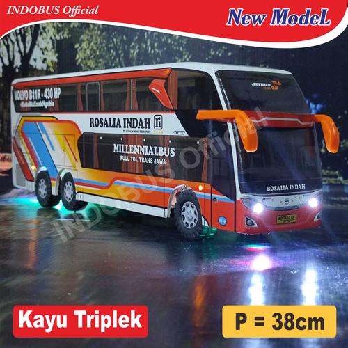 Jual INDOBUS Miniatur Bus Bis Rosalia Indah SDD JB3 Plus Voyager Lampu ...