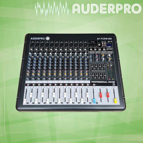 Jual POWER MIXER PROFESSIONAL AUDERPRO AP-912PM USB, 12 CHANEL USB ...