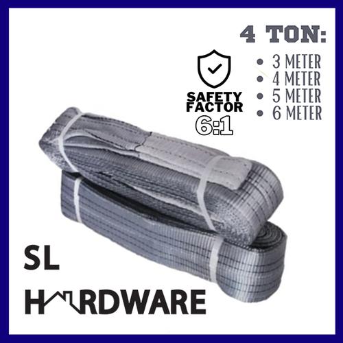 Jual Webbing Sling Double Ply Webbing Sling 4 Ton All Size Safety 6:1 ...