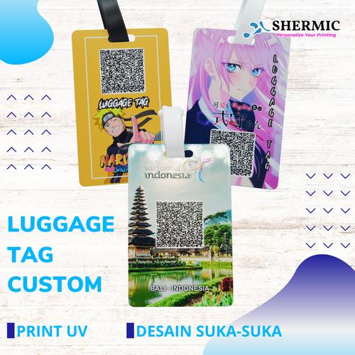 Jual Cetak Custom Print UV Luggage Tag Name Tag Label ID Card Tas Koper PVC - Glossy - Kota ...