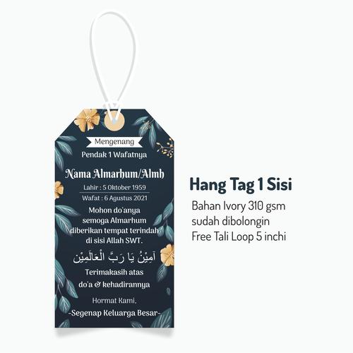 Jual Hang Tag Kartu Ucapan Tahlil, selamatan 40 hari, 100 hari, dsb ...