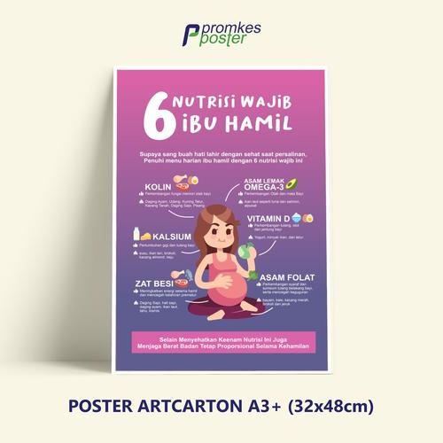 Jual Poster Kesehatan 6 Nutrisi Wajib Ibu Hamil - Kab. Tangerang - promkesposter | Tokopedia