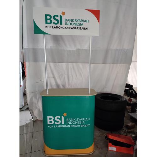 Jual Polycounter BSI Syariah/Meja Pameran/Pop Up Counter Custom BSI ...