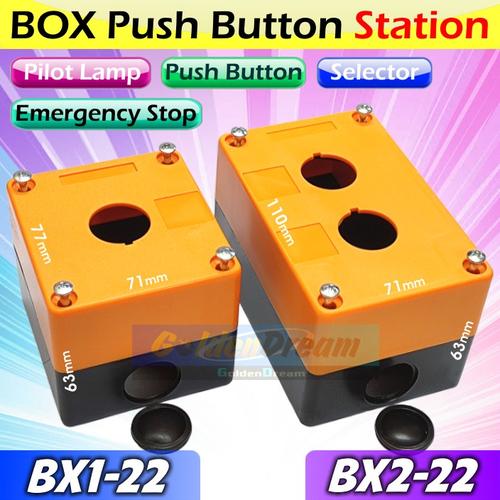 Jual Box Push Button Station BX1 BX2 22 22mm Kotak 1 2 Lubang Pilot ...