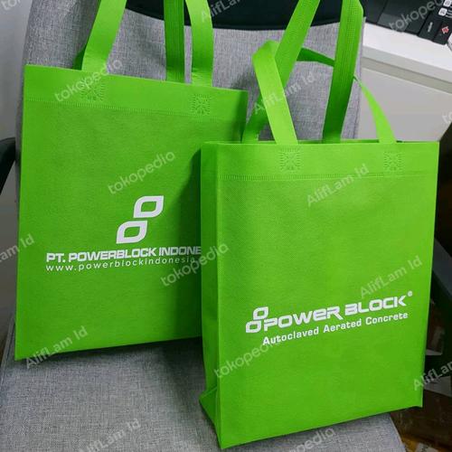 Jual Tas Spunbond Box uk 30x35x10/Goodie Bag cetak nama dan logo custom - Jakarta Timur ...
