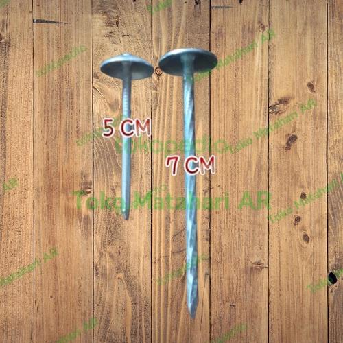 Jual Paku Seng 7cm Ulir & 5cm Polos Per 1/4KG / Paku Asbes/ Paku Payung ...