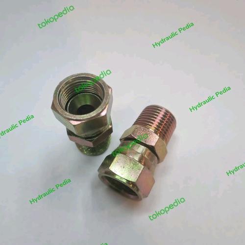 Jual 1/2 INCH ADAPTER SWIVEL NPT MALE X FEMALE JIC - 3/4inch - Jakarta ...