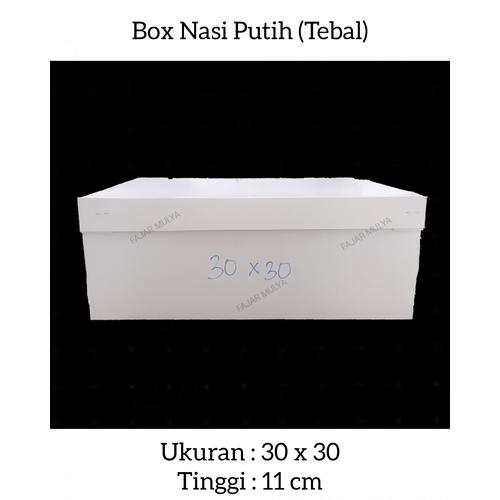 Jual Dus Nasi / Box Nasi Putih / Kotak Nasi / Ukuran 30x30 (Tebal) @25 ...