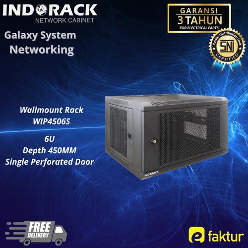 Jual Rack Server 6U INDORACK Wallmount WIP4506S Depth 450MM Perforated ...