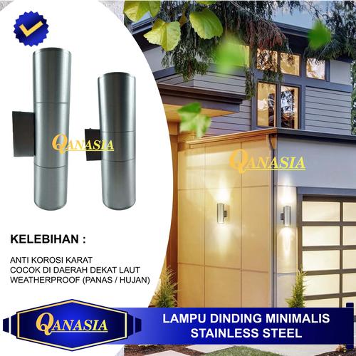 Jual Lampu Dinding Outdoor Minimalis Stainless 2 Arah Fitting E27 - 2 arah 9cm, Tanpa Bohlam ...