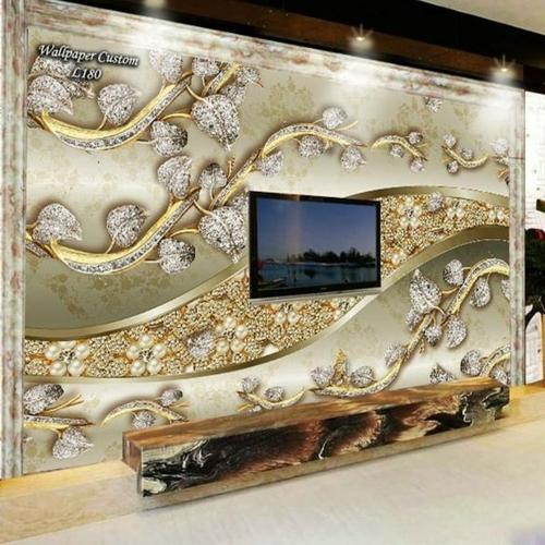 Jual ready ya WALLPAPER/WALLSTIKER BUNGA CANTIK WALLPAPER CUSTOM 3D ...