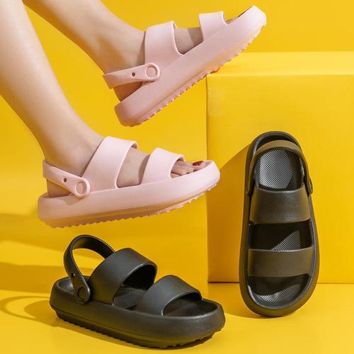 Jual Sandal Slip On Tali Sepatu Sendal Wanita Korea Slop Jelly Empuk ...