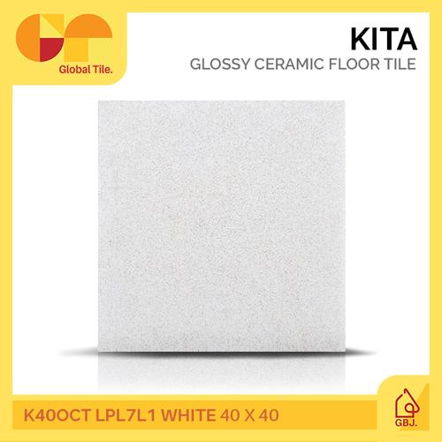 Jual KERAMIK KITA 40 X 40 K40OCT WHITE / KERAMIK LANTAI GLOSSY MOTIF ...
