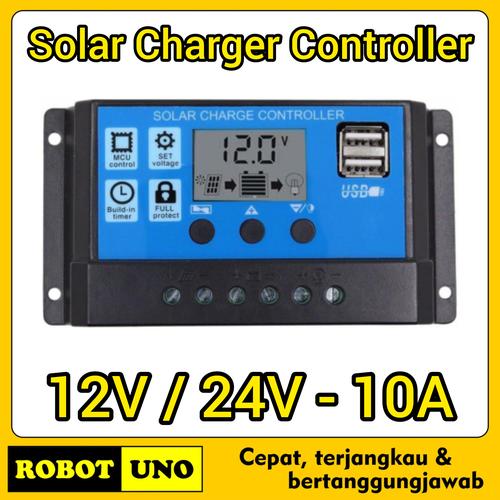 Jual Solar Charger Controller 12V 24V 10A SSC PWM Tenaga Surya Pengisi Daya - Kota Medan - Robot ...