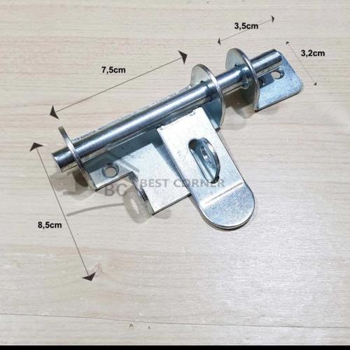 Jual GRENDEL OVERVAL GUDANG PINTU BESI / GRENDEL PINTU 3" INCH ...