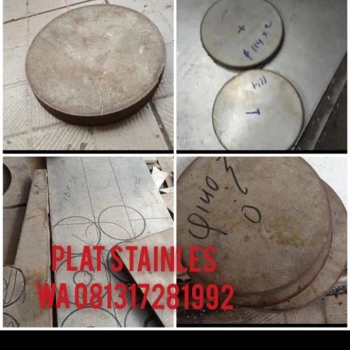 Jual plat sus 304 tebal 12mm diameter 70mm / plat stainles bulat 304 ...