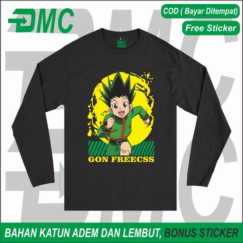 Jual Kaos Baju Anime Gon Freecss Hunter X Hunter Lengan Panjang - Hitam ...