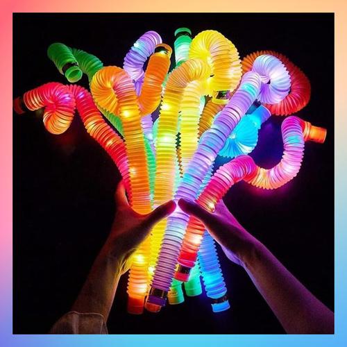 Jual Light Up Pop Tubes Pop Pipes Mainan Lampu Stick Pipa Selang Fidget ...