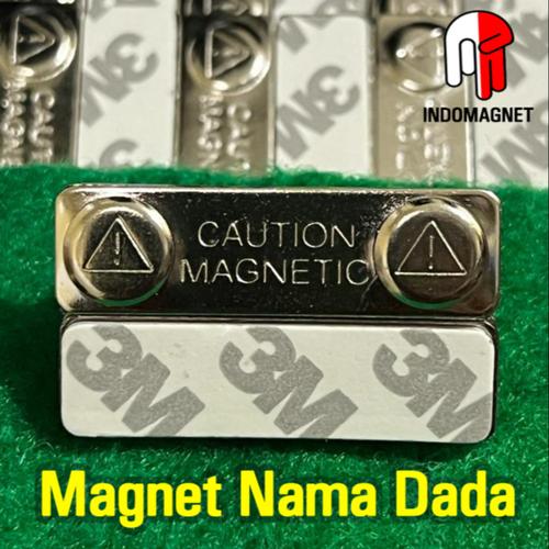 Jual ORIGINAL Magnet Nama Dada Name Tag Nametag Pin Wing Caution Tebal ...