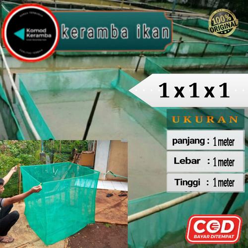 Jual keramba ikan 1x1x1 hapa jaring apung tanjaran karamba ikan - kasa ...