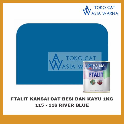 Jual KANSAI FTALIT Cat Besi & Kayu 1 KG - 116 RIVER BLUE - Kota ...