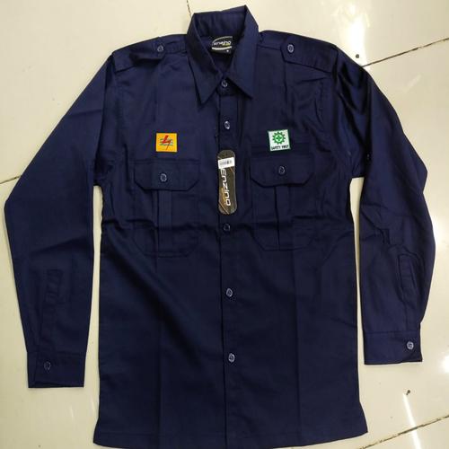 Jual Kemeja PDH PLN Safety First Navy Lengan Panjang Pria Wanita - Navy ...