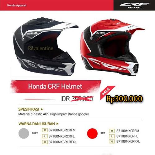 Jual HELM CRF HONDA ORIGINAL | full face helmet apparel resmi AHM cross ...