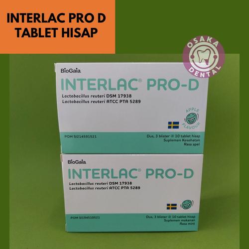 Promo Interlac Pro-D Tablet Hisap (1 Strip isi 10 Tablet) - APEL, 1 ...