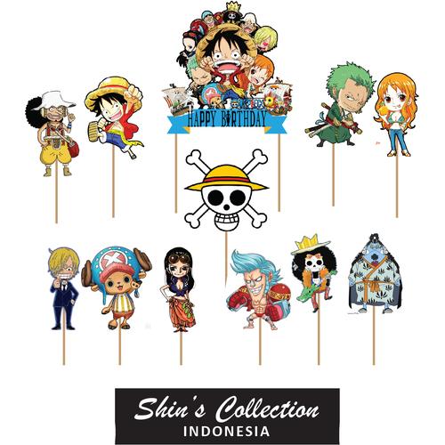 Jual Cake topper One Piece Chibi New set isi 12 pc - 01 - Kab. Banyumas ...