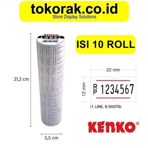 Jual ISI LABEL HARGA 1 LINE KENKO MX-5500 REFILL PRICE LABEL TEMBAKAN ...