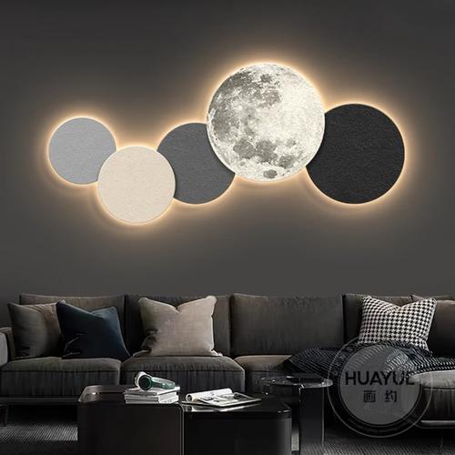 Jual WALL DECORATION MODERN MOON ART LED LIGHTING LAMPU HIASAN DINDING ...