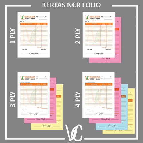 Jual CETAK NOTA KWITANSI CUSTOM MURAH ISI 50 - 1/2 Folio, 3 Rangkap ...