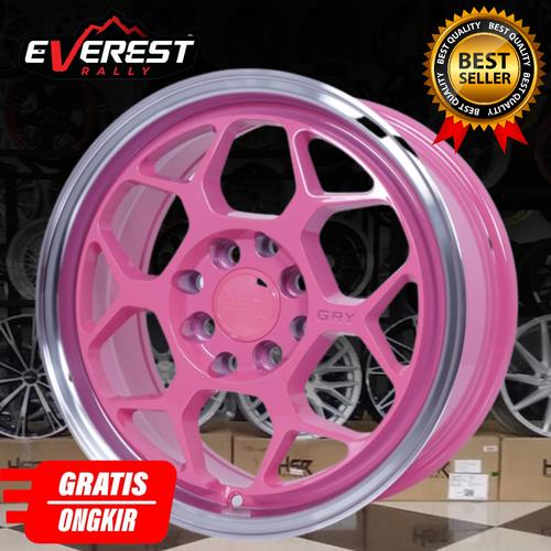 Jual new Velg Mobil Warna Pink HSR GRY Velg R15 Lebar 65 PCD 4x100 ...
