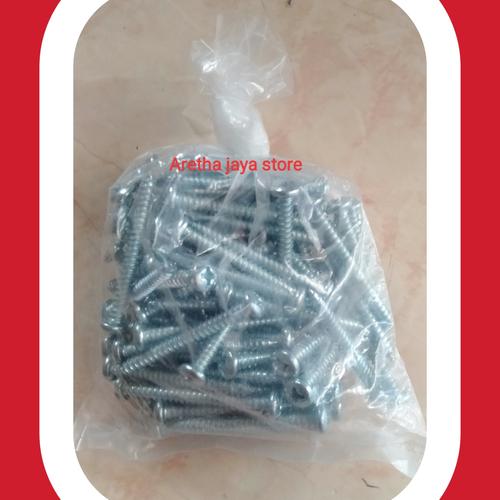 Jual skrup fisher s8 panjang 4cm per pack isi 100pcs kepala obeng ...