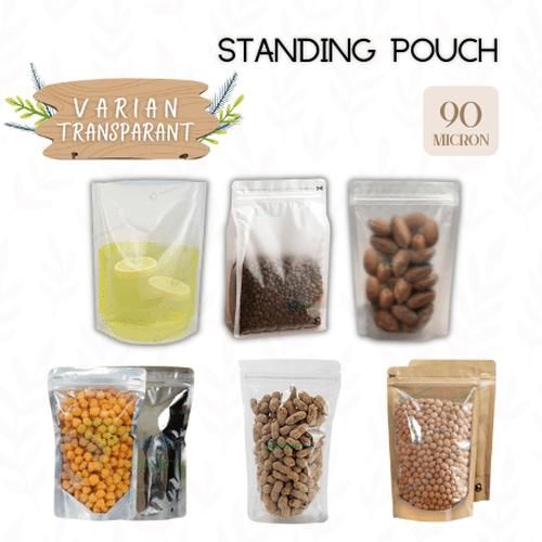 Jual STANDING POUCH ZIPLOCK VARIAN TRANSPARAN - PLASTIK KLIP SNACK ...