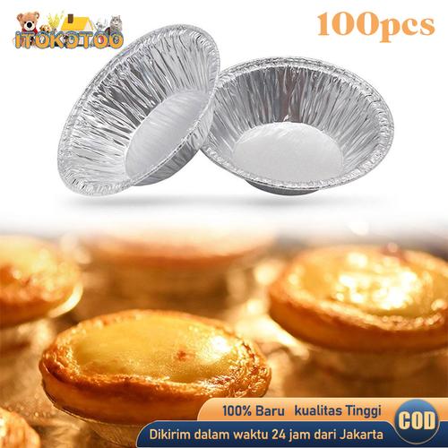 Jual 100pcs Cetakan Pie Susu Cetakan Kue Pie Mini Egg Tart Baking Mold ...