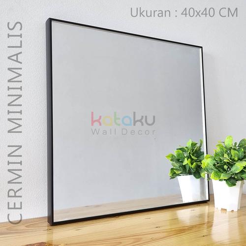 Jual Kaca Cermin Dinding Minimalis Cermin Aesthetic Kotak Ukuran 40x40 ...