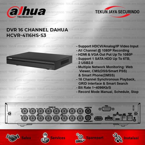 Jual DVR DAHUA 16 CHANNEL HCVR-4116HS-S3 - Kota Pekanbaru - SAMUDERA ...