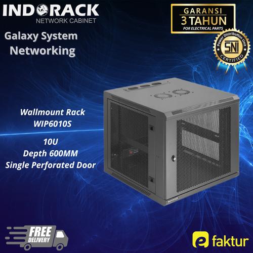 Jual Rack Server 10U INDORACK Wallmount WIP6010S D.600MM Perforated ...