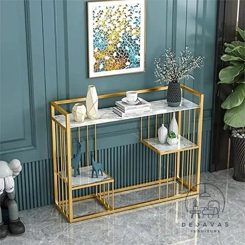 Jual Meja Konsul Stainless Gold Mirror Marmer Minimalis Modern, Meja ...