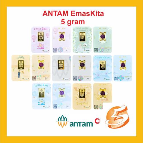 Jual Lm Logam Mulia Antam Emas Kita 5 GRAM Kado Hadiah Gift Hampers 24k ...