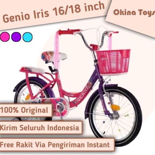 Jual Sepeda Mini Genio Iris ukuran 16 /18 inch anak perempuan cewek ...