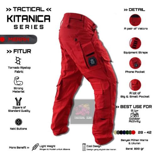 Jual Celana Panjang Pria Gunung Modern Limited Edition Kitanica Merah ...