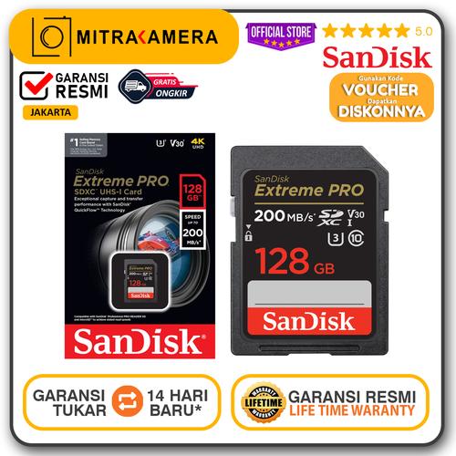 Jual SanDisk SDXC Extreme Pro 128GB 200MB/s UHS-I Sandisk SDHC 128 GB RESMI - Jakarta Selatan ...