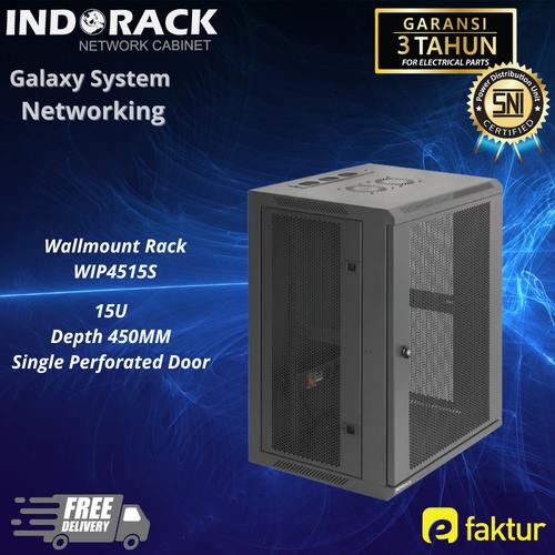 Jual Rack Server 15U INDORACK Wallmount WIP4515S D.450MM Perforated ...