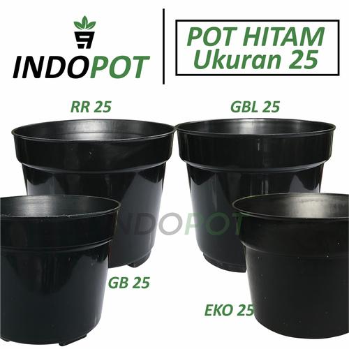 Jual Pot Hitam Ukuran 25 Berbagai Macam Merk Pot Bunga Hitam Tanaman ...