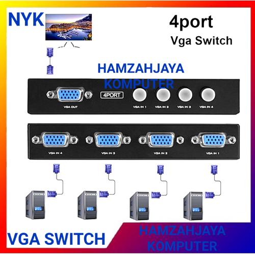 Jual Vga switch 4 port in 4 out 1 SWITCH VGA 4 PORT NYK - SWITCH 2PRT ...